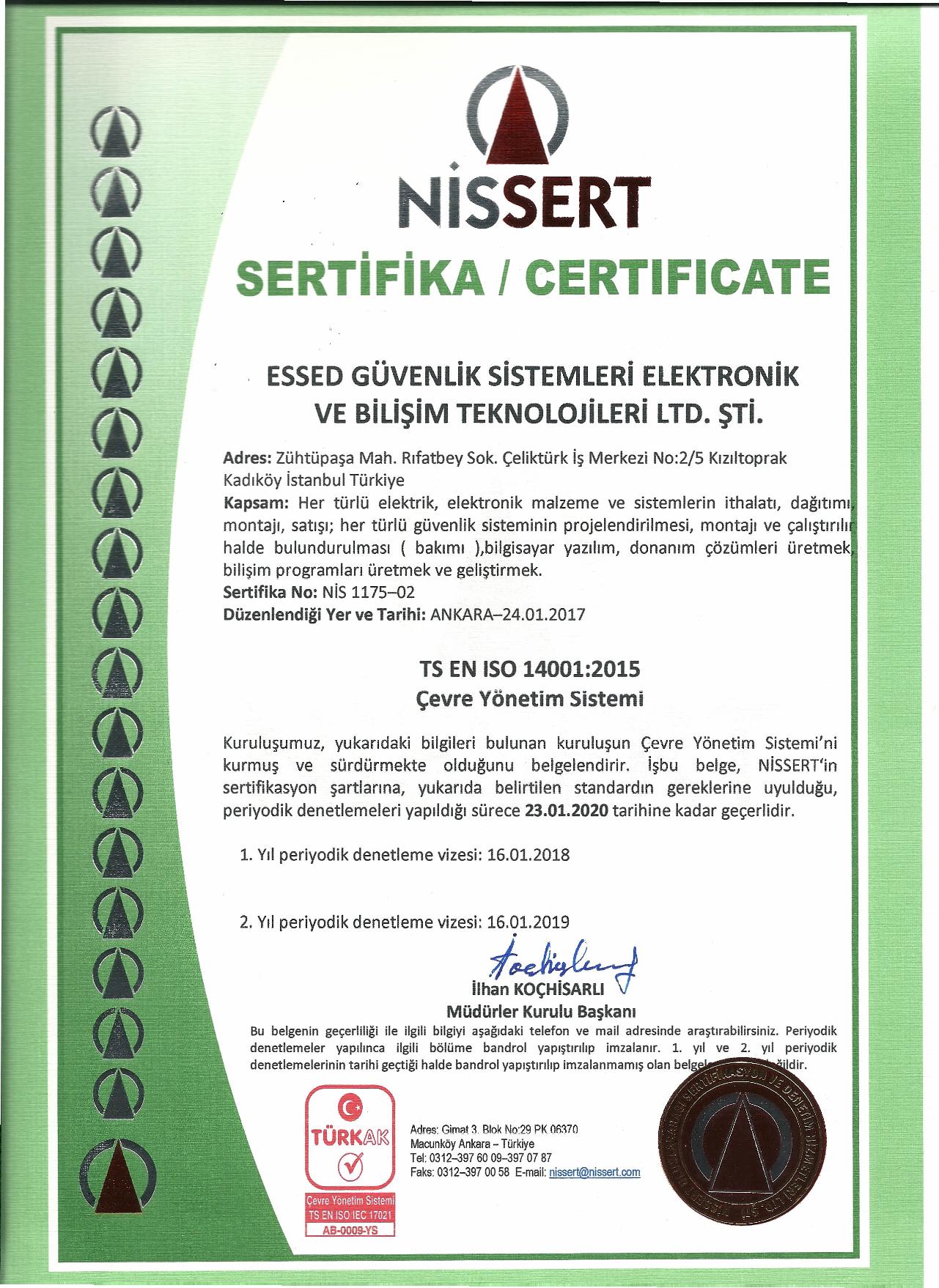 Sertifikalarımız | Essed Yangın Sistemleri